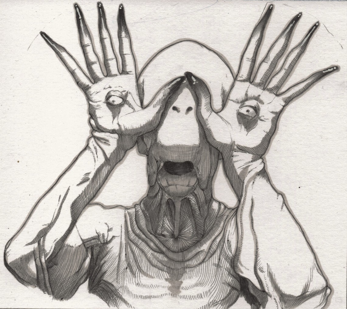 Pale Man // 5" X 7" Print - Etsy