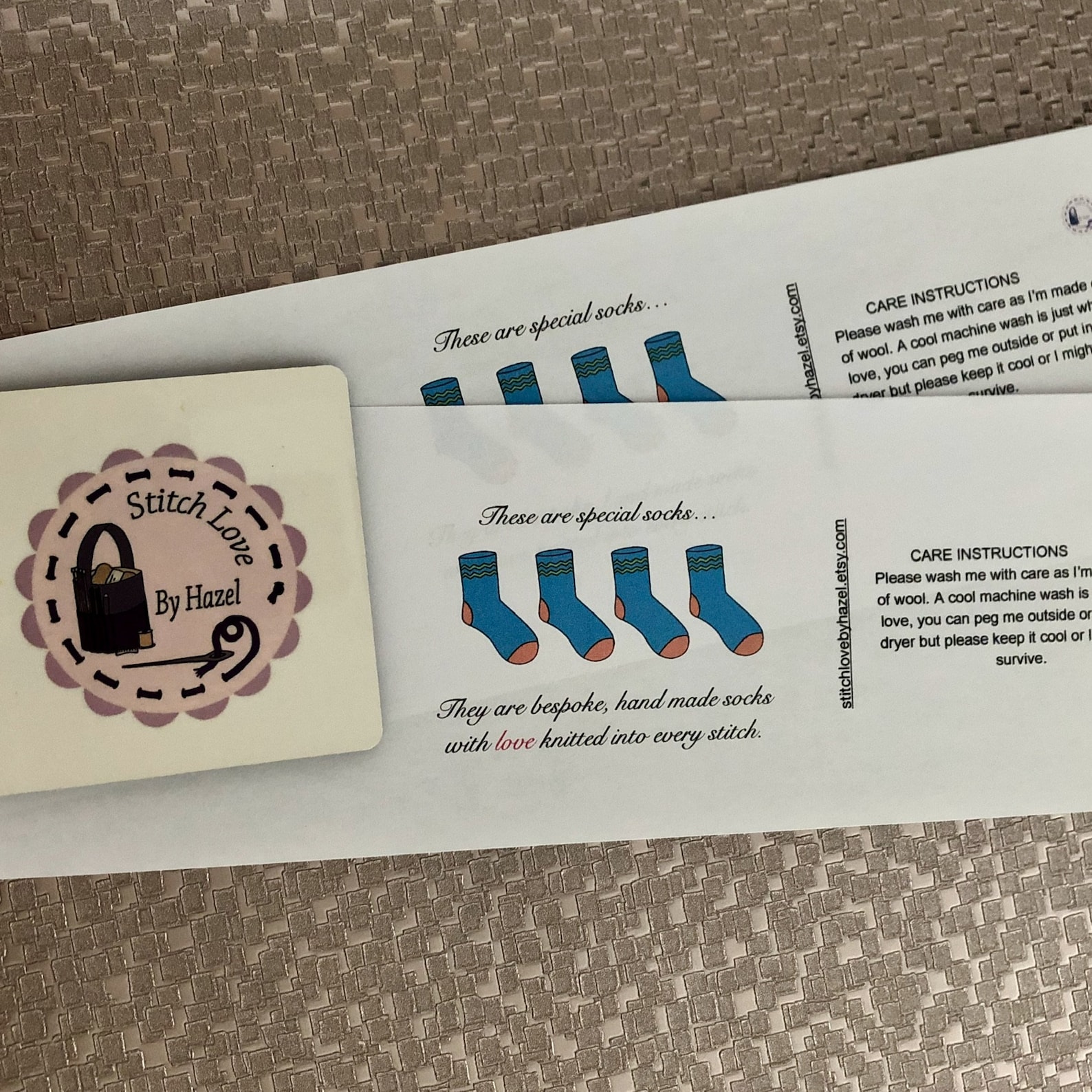 Printable Sock Label 3 Different Versions Sock Band Hand - Etsy