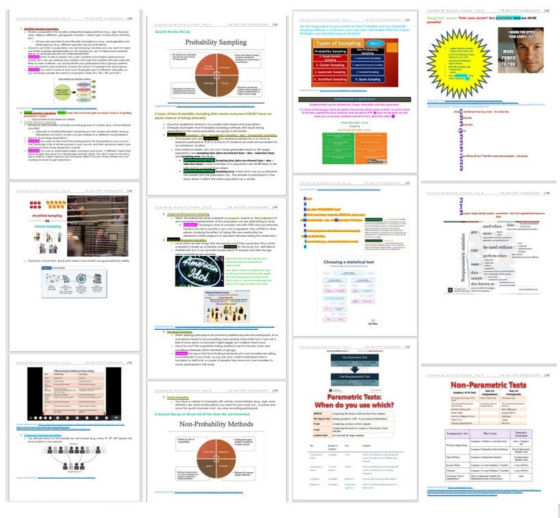 EPPP Statistics & Test Construction Visual Aid: Mnemonic Study Packet ...