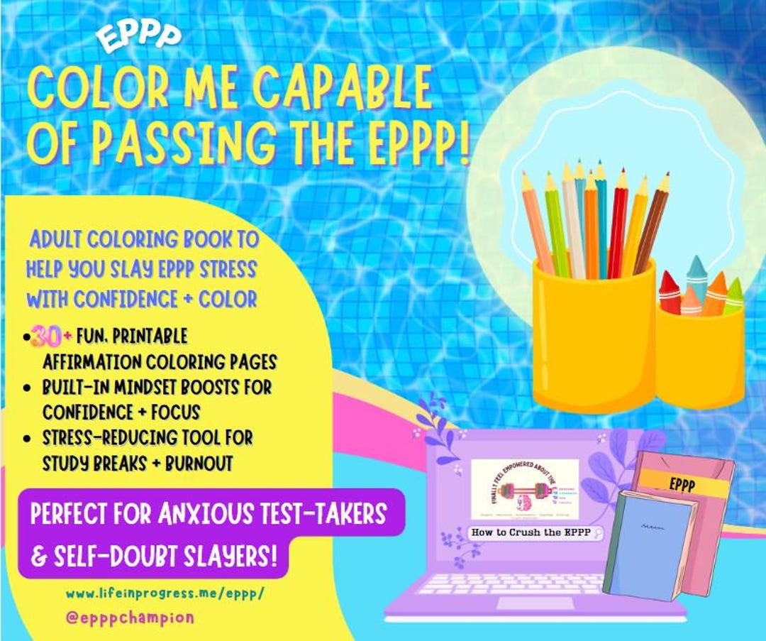 Color Me Capable: EPPP Affirmation Coloring Book (digital Download) - Etsy