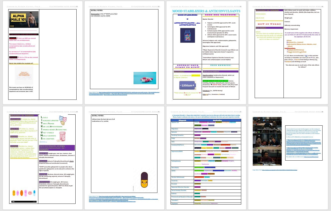 EPPP Visual Aid and Mnemonic Supplemental Packet (to Supplement Your ...