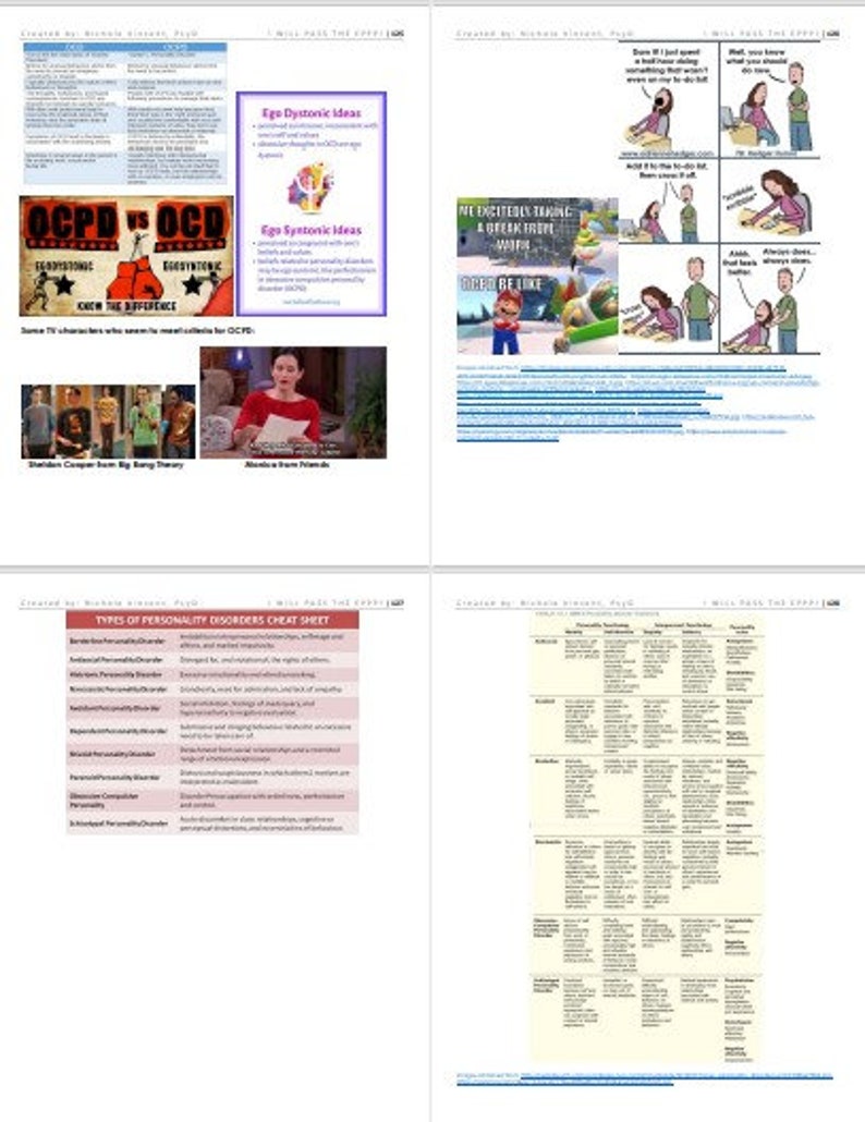 EPPP Visual Aid and Mnemonic Packet (to Supplement Your Studying ...