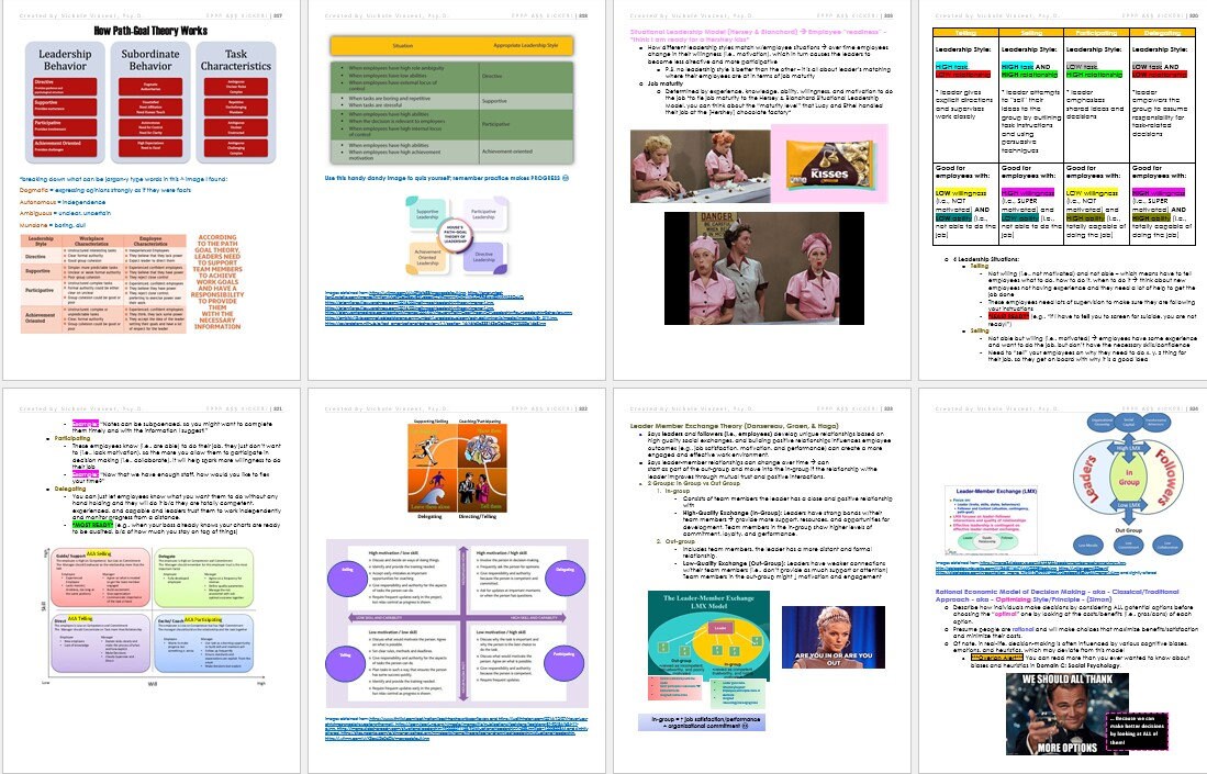 EPPP Leadership Mnemonic Visual Aid: I/O Theories Study Guide (digital Download) - Etsy