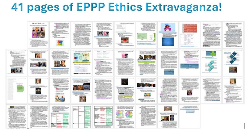 EPPP Visual Aid and Mnemonic Packet | Domain A: Ethics Review - Etsy