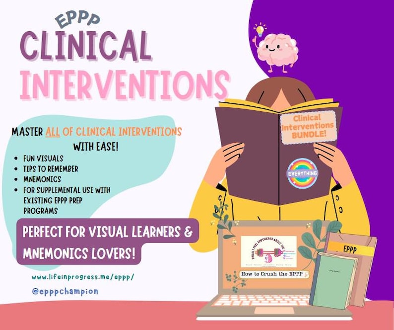 EPPP Visual Aid and Mnemonic Supplemental Packet (to Supplement Your ...