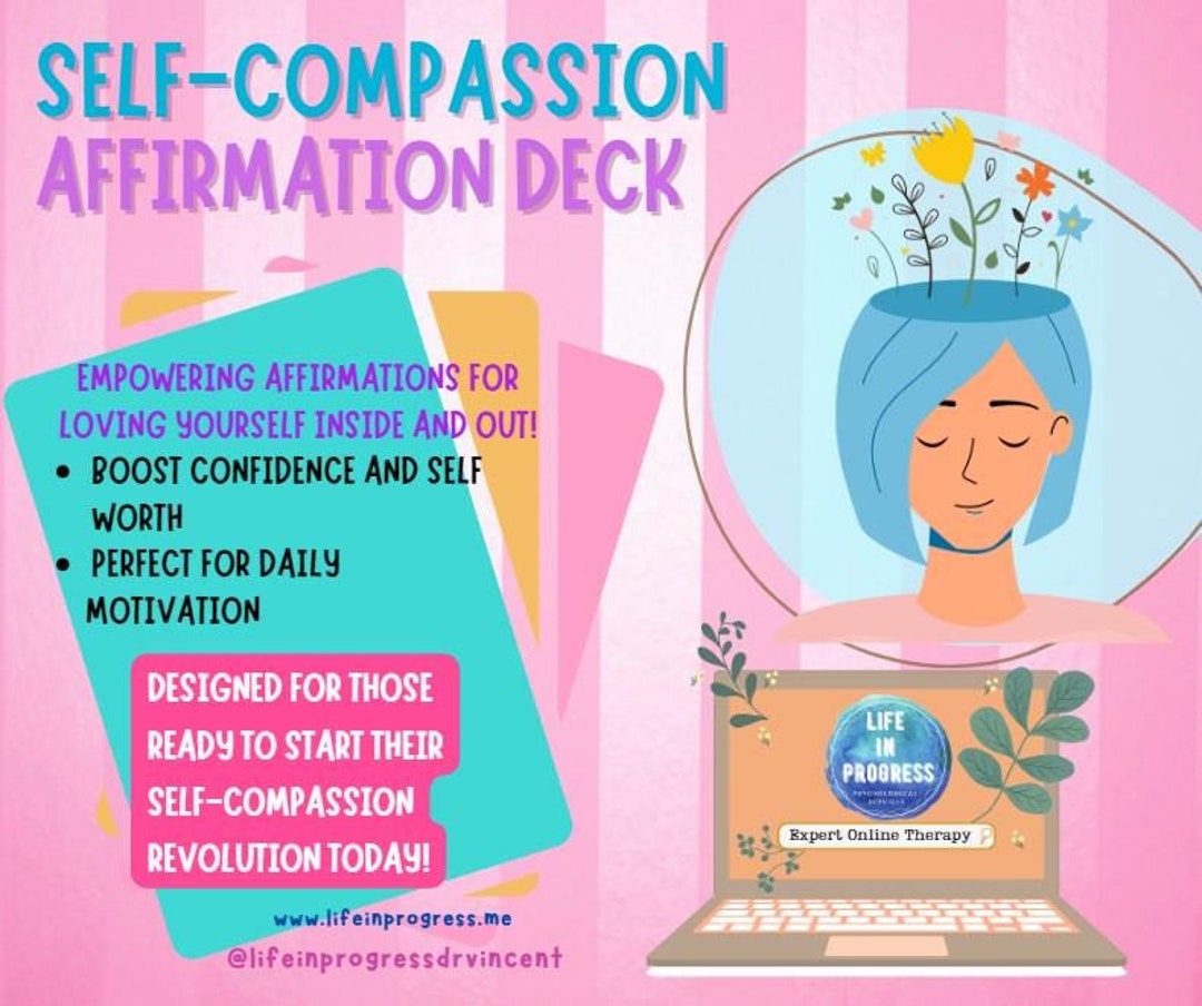 Self-love Affirmation Card Deck: Empowering Self-compassion - Etsy