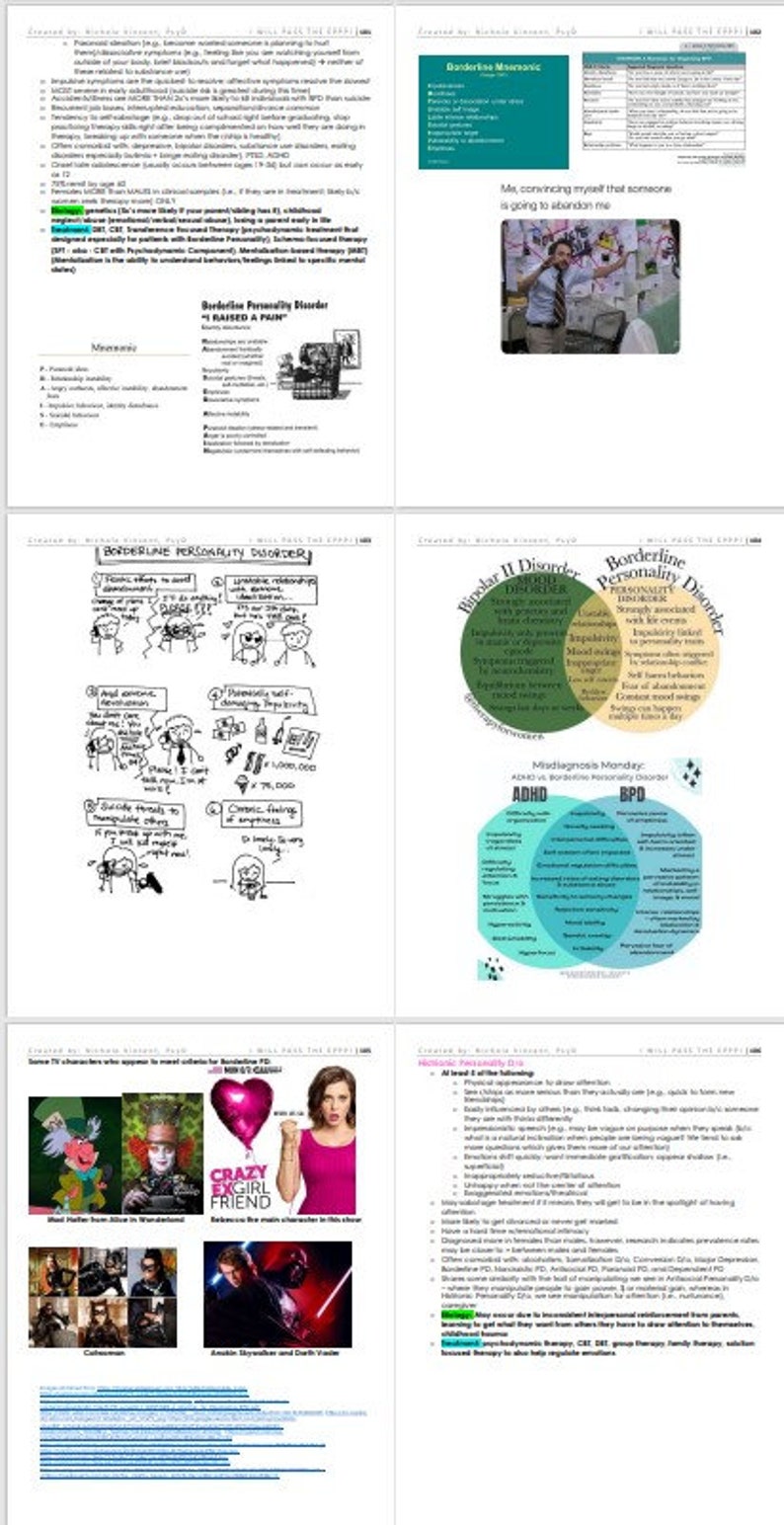 EPPP Visual Aid and Mnemonic Packet (to Supplement Your Studying ...