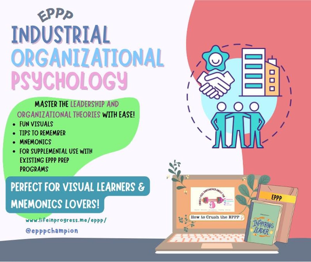 EPPP Leadership Mnemonic Visual Aid: I/O Theories Study Guide (digital ...