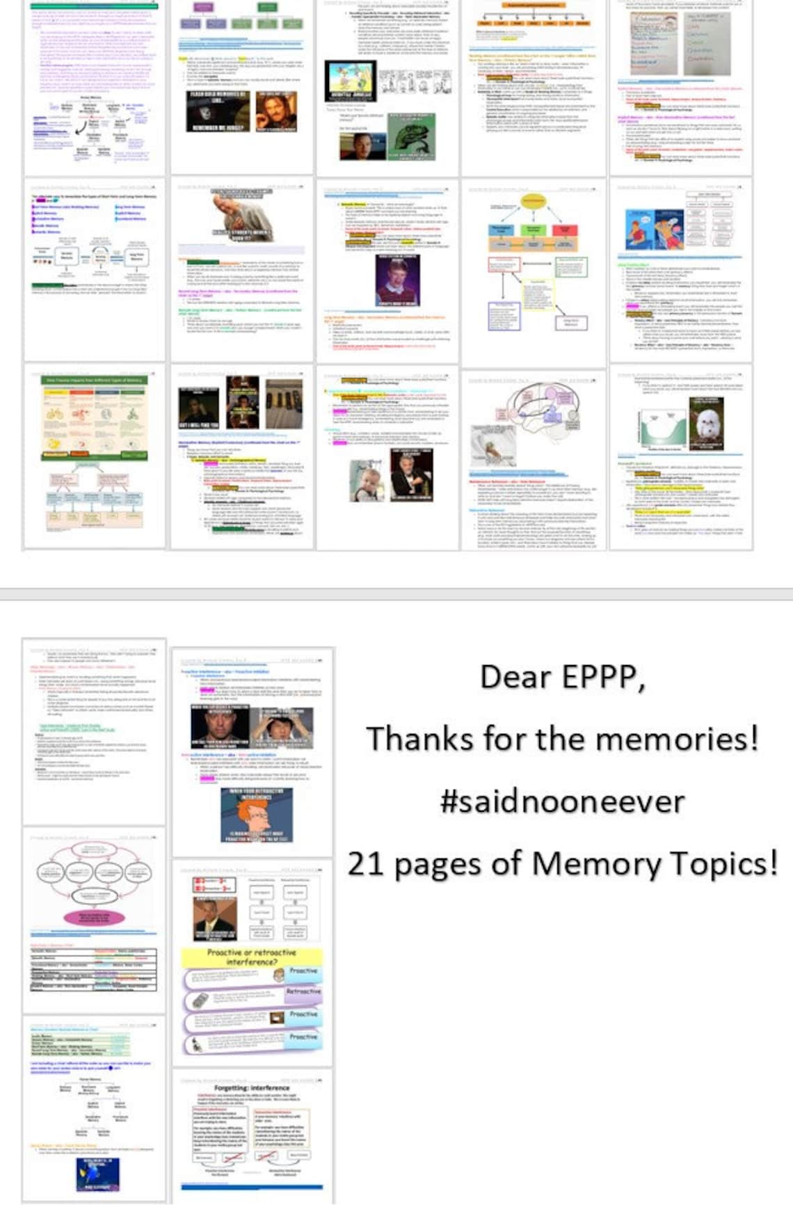 EPPP Visual Aid and Mnemonic Packet (to Supplement Your Studying ...
