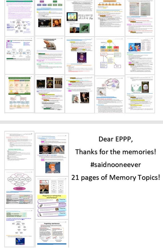 EPPP Visual Aid and Mnemonic Packet to Supplement Your | Etsy