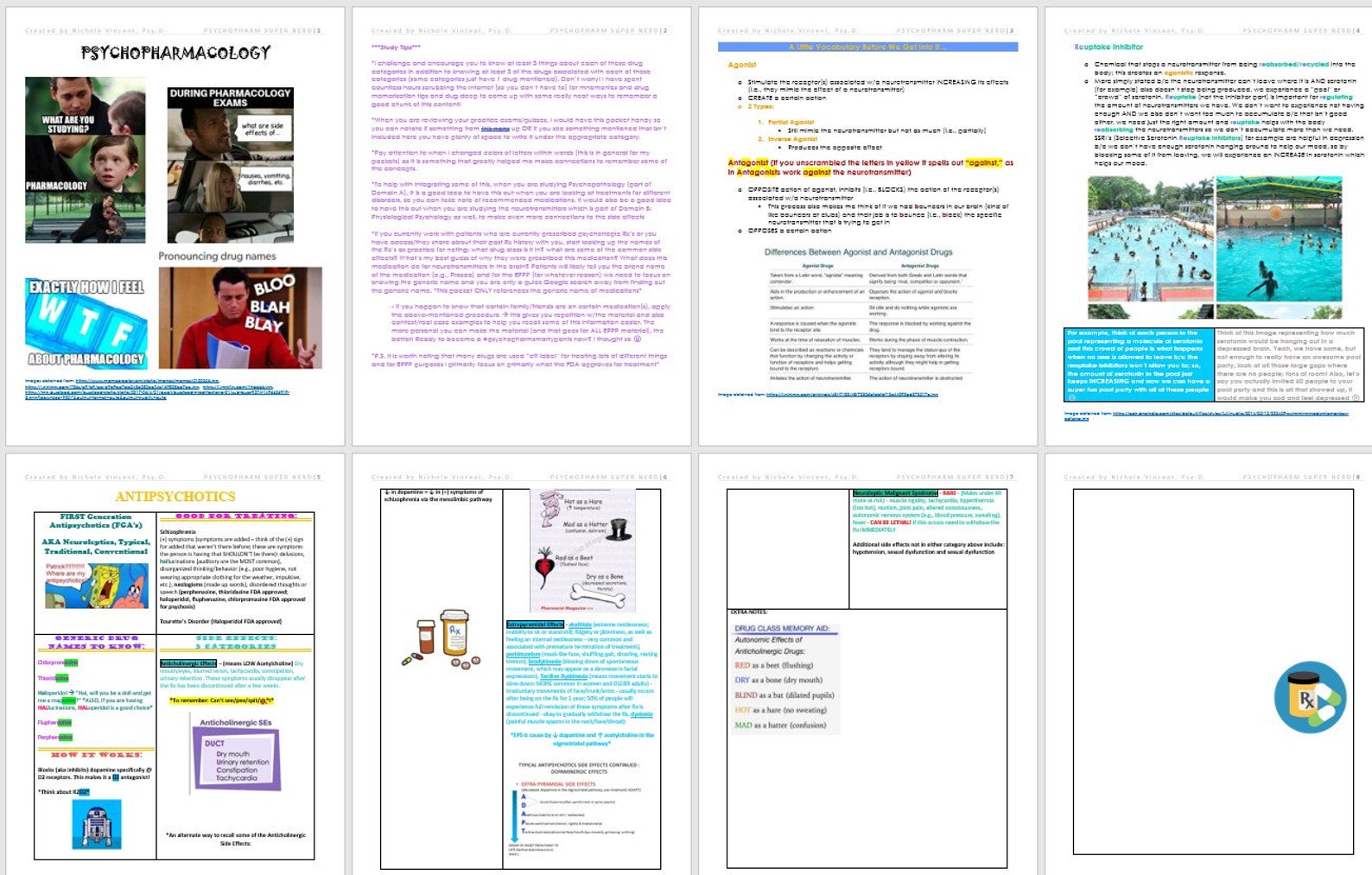 EPPP Visual Aid and Mnemonic Supplemental Packet (to Supplement Your ...