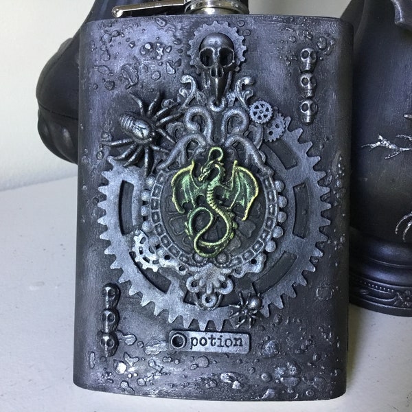 Steampunk Flask - Etsy