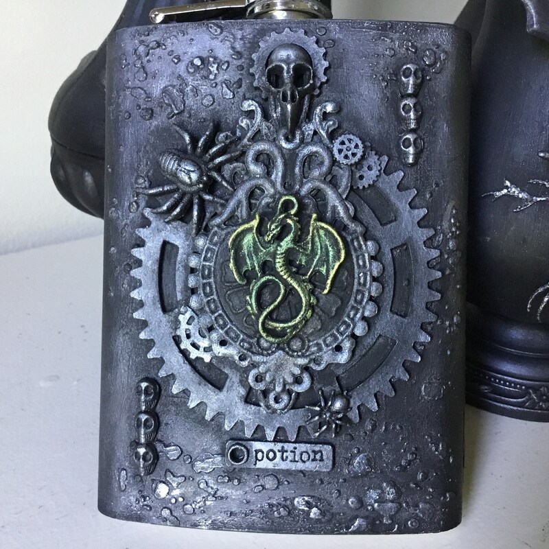 Steampunk Flask - Etsy