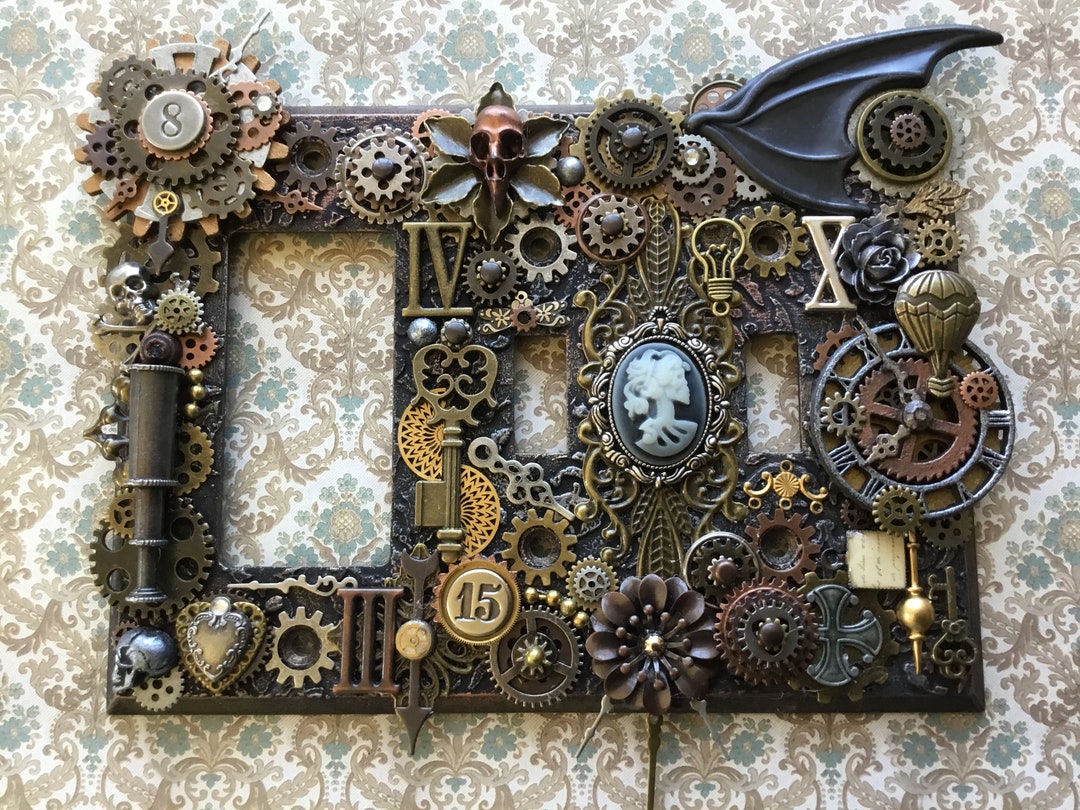 Steampunk Light Switch Plate, Decorative Switch Cover, Handcrafted - Etsy