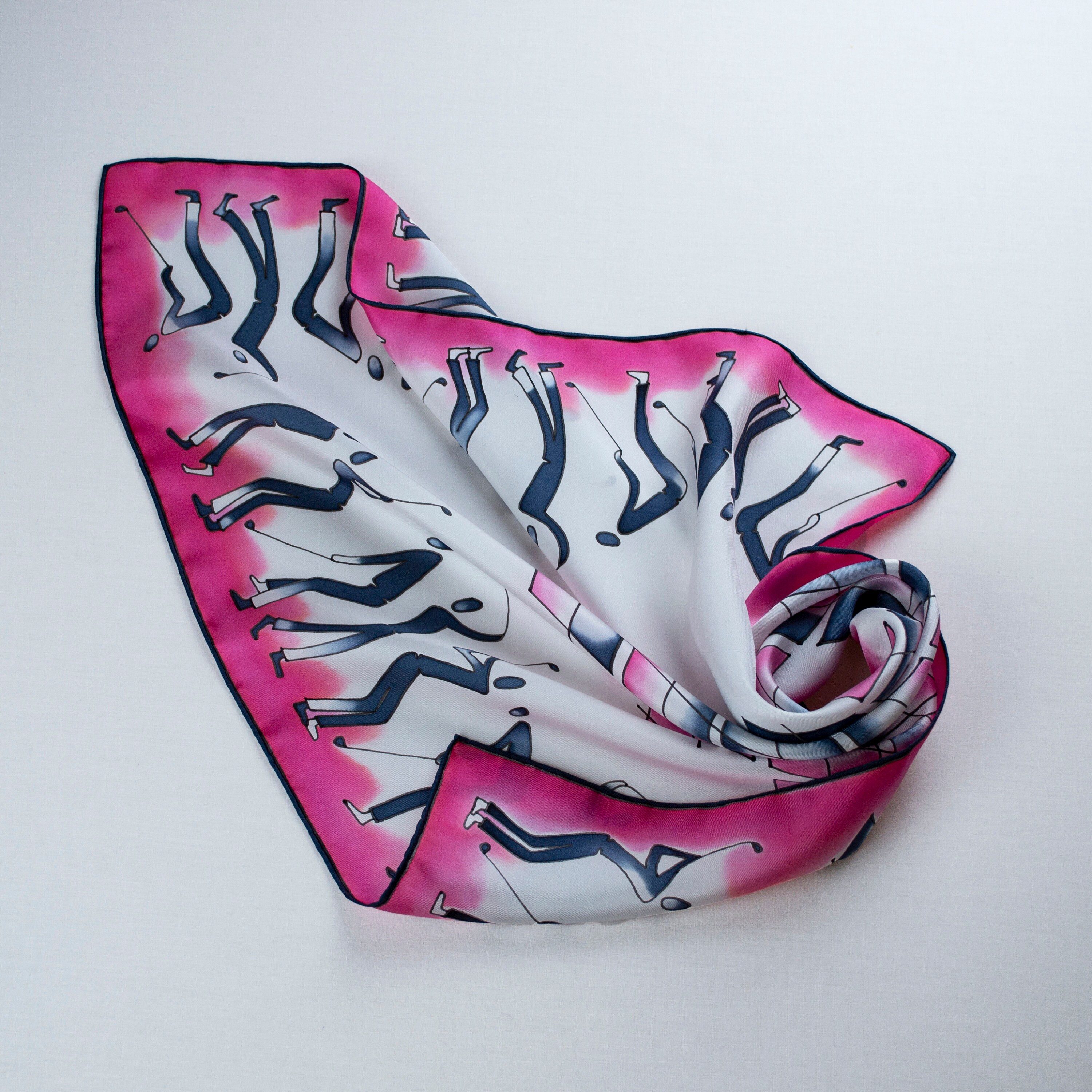 Hand Painted Silk Twill Small Square Neck Scarf Unique - Etsy