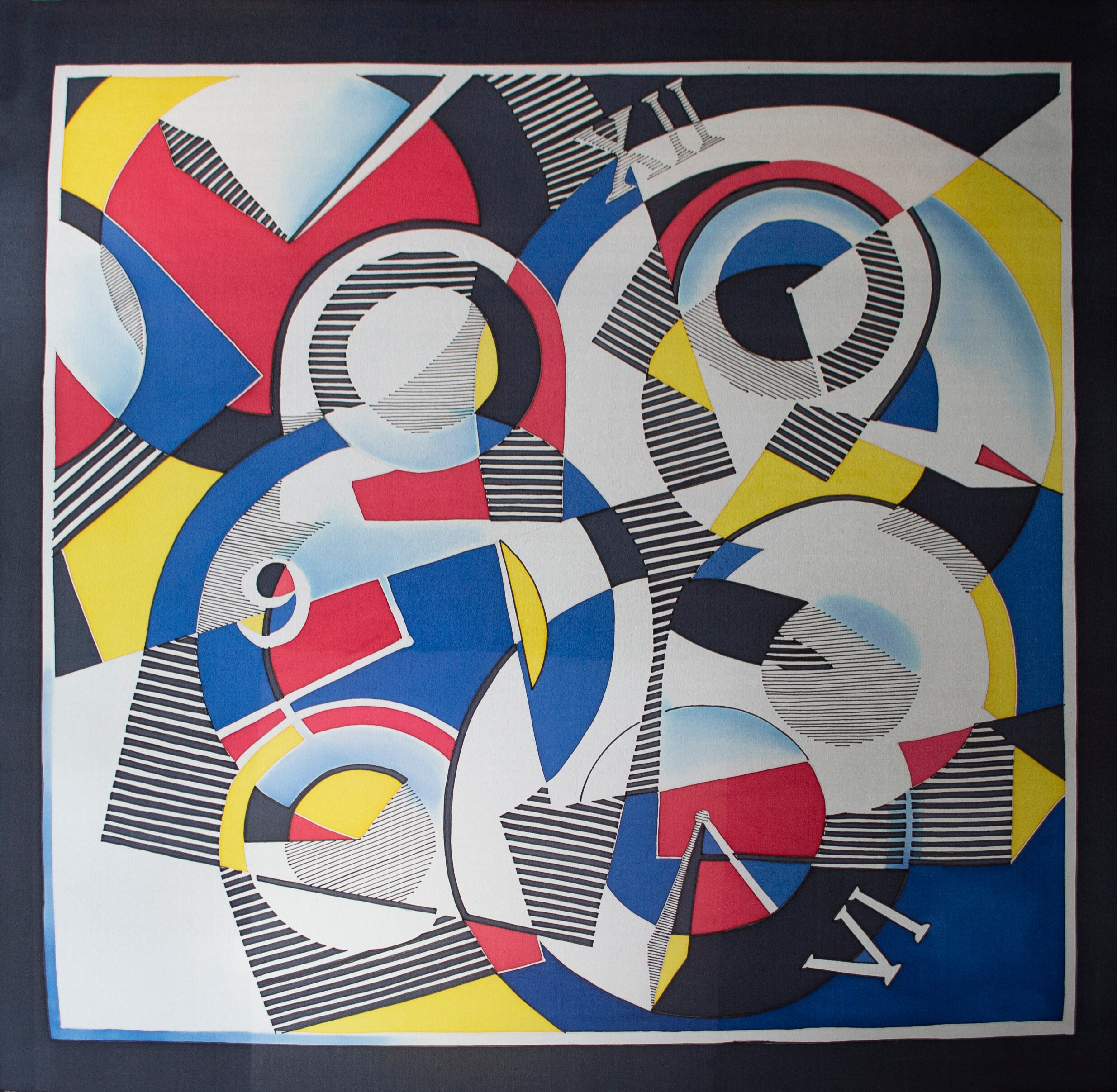 Modern Design Hand Painted Square Silk Scarf, 33x33 In. - Etsy