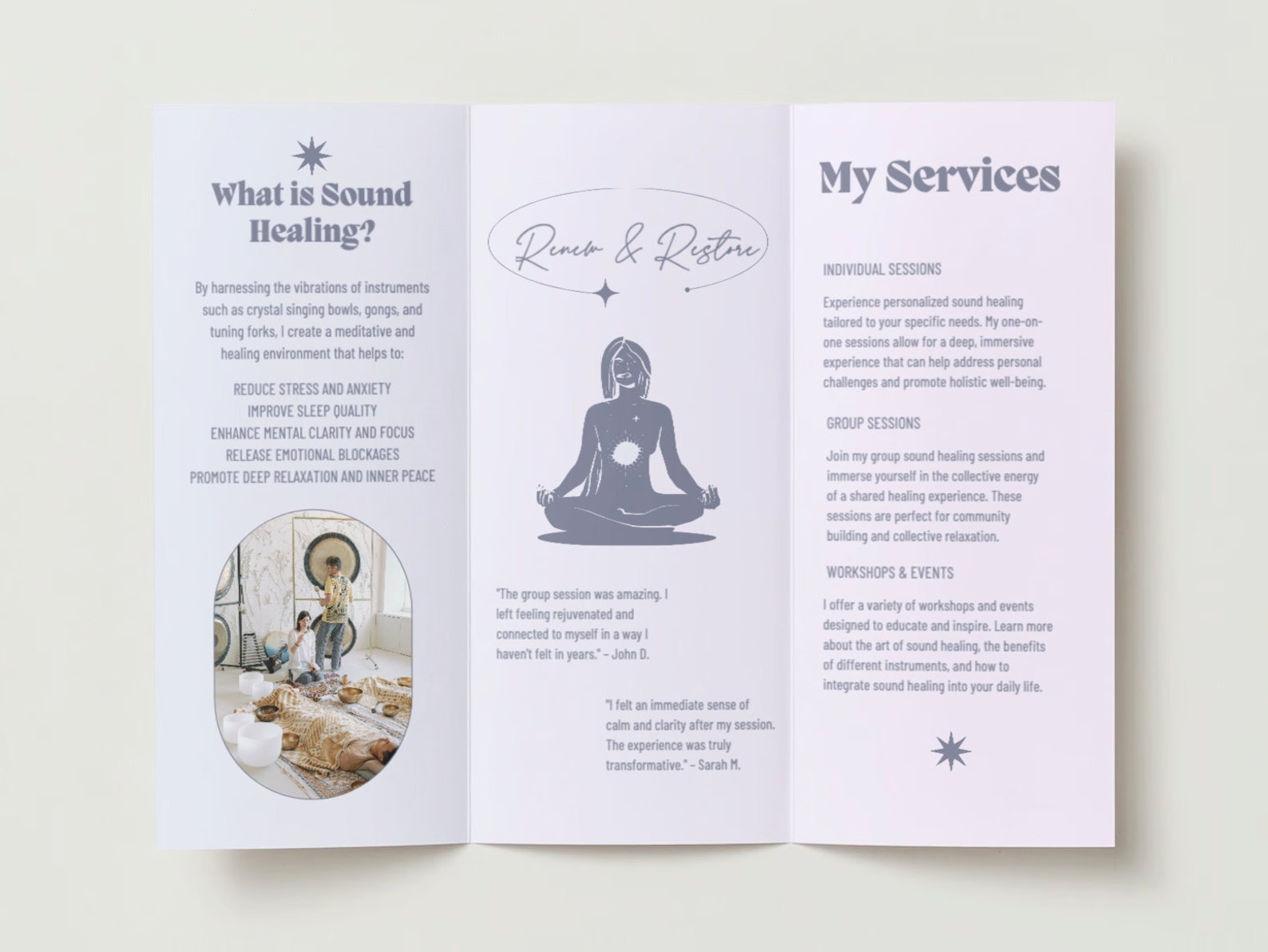 Sound Healer Marketing Brochure - Etsy