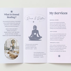 Sound Healer Marketing Brochure - Etsy