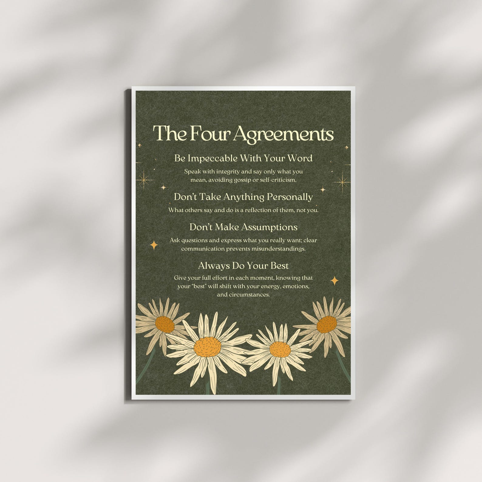 The Four Agreements Printable Poster | Digital Download - Etsy
