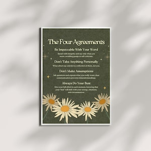 The Four Agreements Printable Poster | Digital Download - Etsy