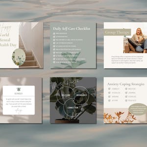 Therapist Social Media Templates, Psychologist, Mental Health ...