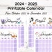 Printable Calendars 2024 2025| Monthly Planner Printable | Cute ...
