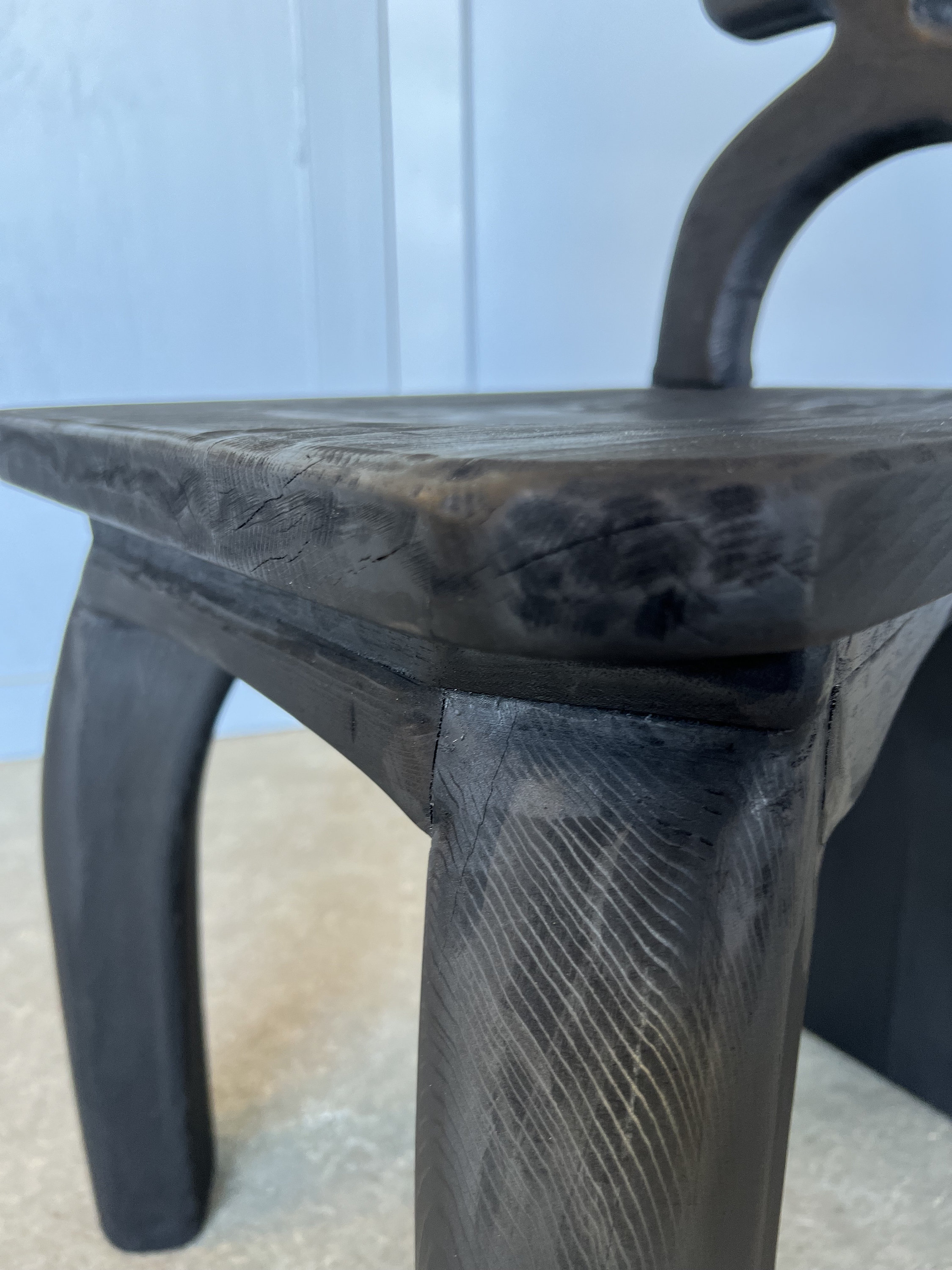 African Sculptural Wood Stool, Mahogany Chair, Modern Chair, Modern ...