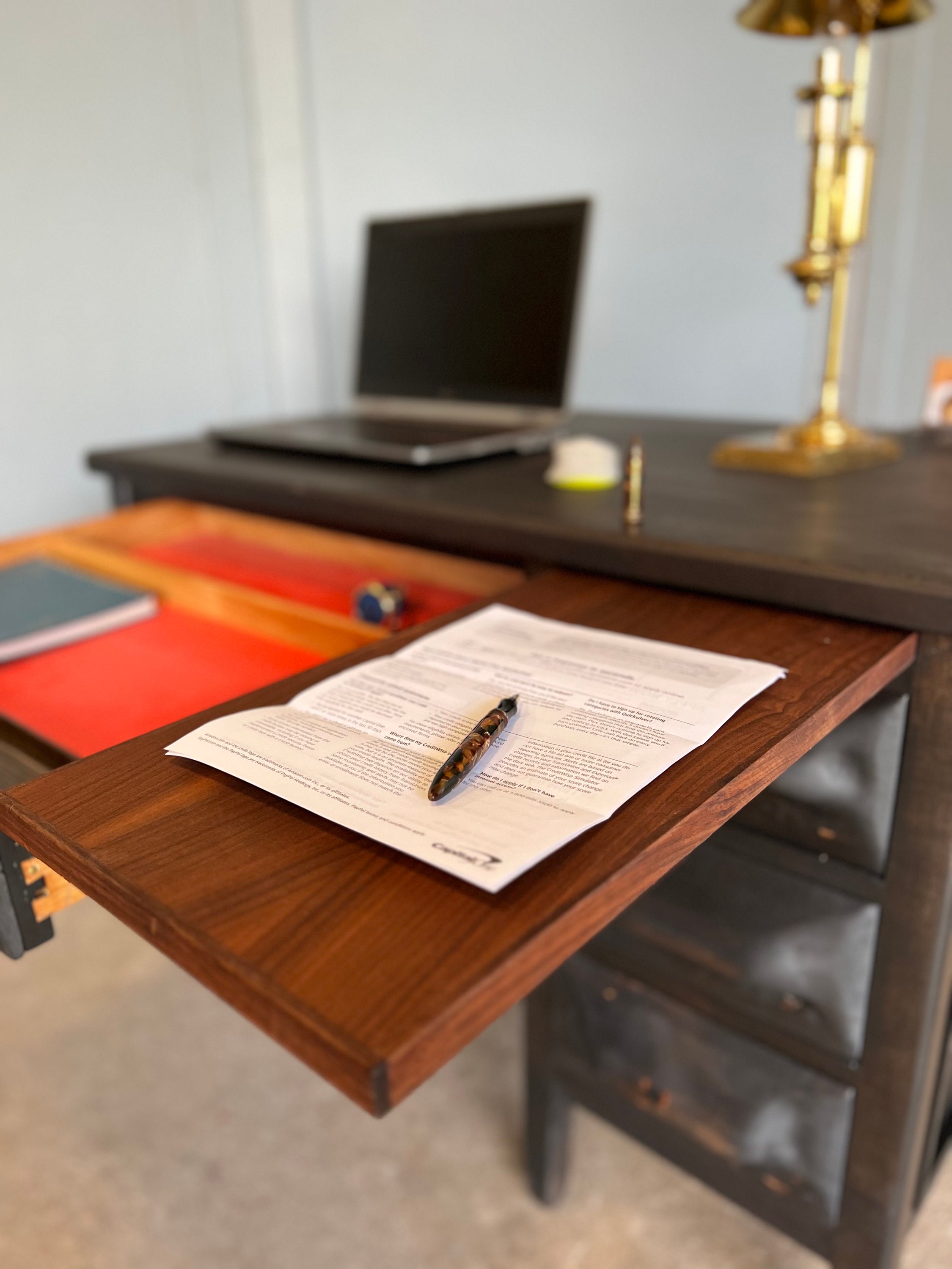 Modern Sculptural Desk Black, Writing Desk, Executive Desk, Office Desk ...