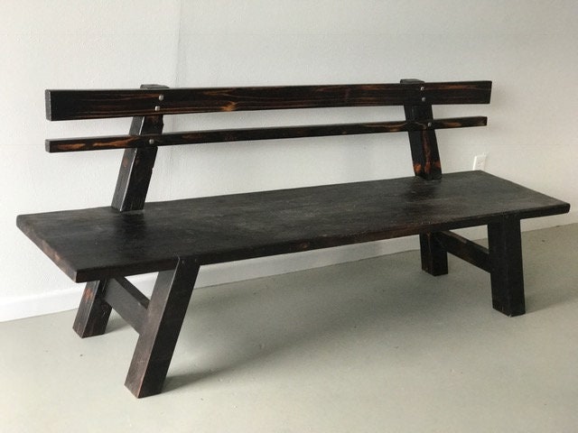 Modern Asian Sugi-ban Bench - Etsy