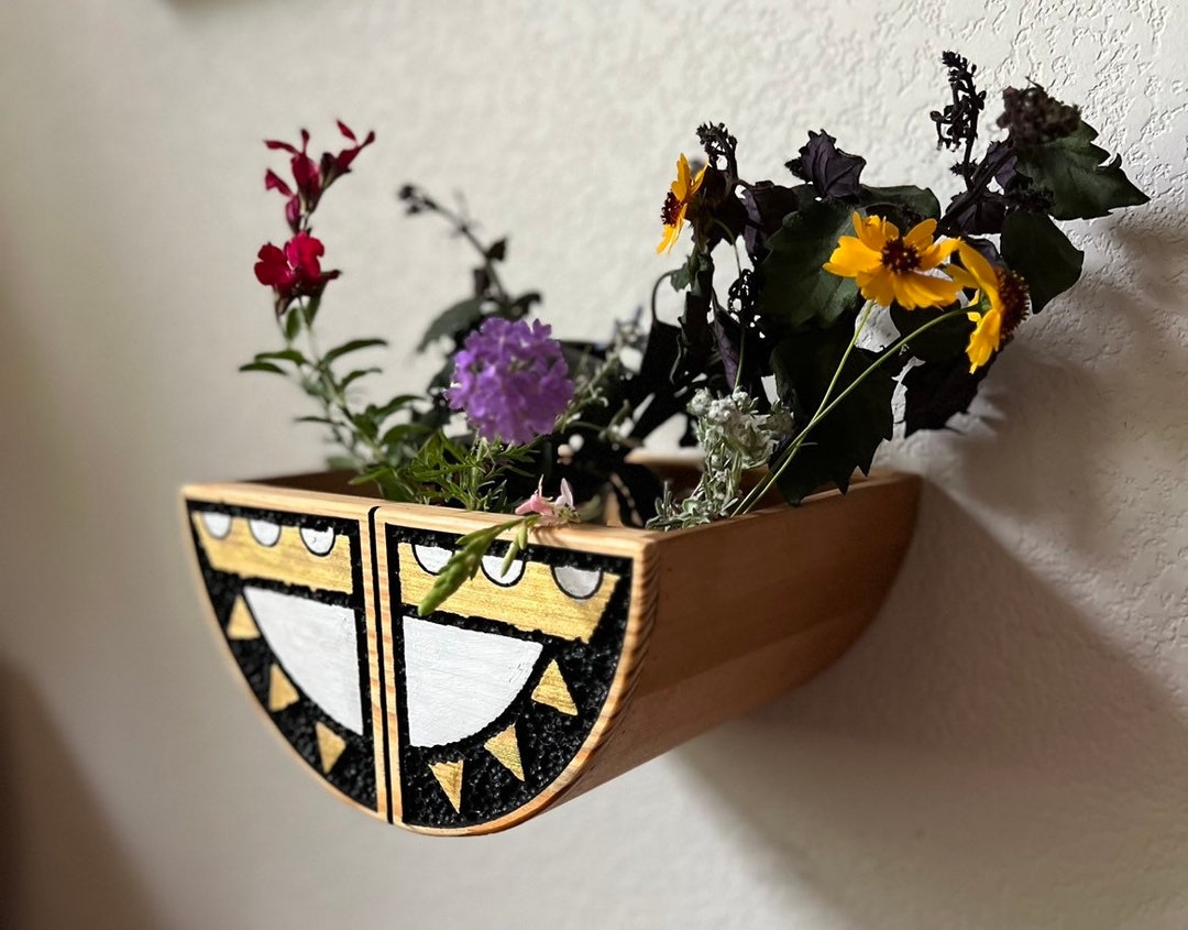 Interior Floating Shelf Planter Key Rack Sconce Box Entryway Wall ...