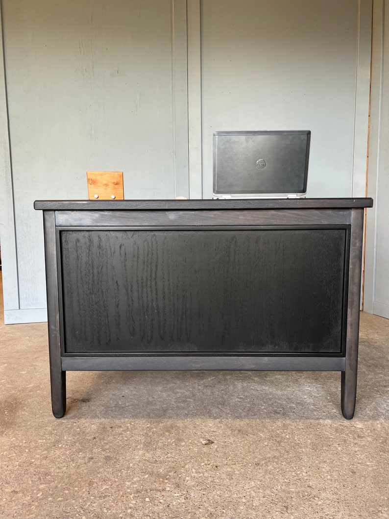 Modern Sculptural Desk Black, Writing Desk, Executive Desk, Office Desk ...
