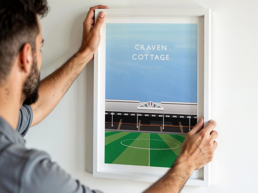 FULHAM Football Ground Poster - CRAVEN COTTAGE Stadium Print - Birthday ...