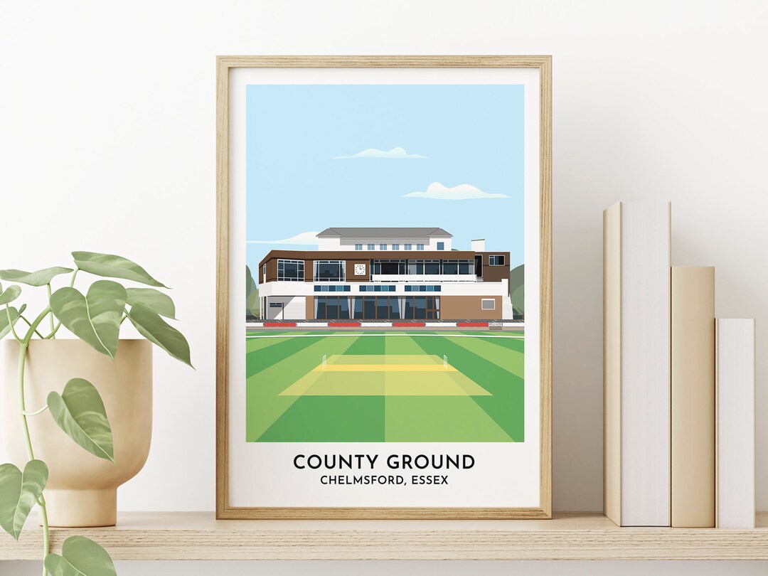 Essex County Cricket Ground Print Gift, Chelmsford Cricket Pitch ...