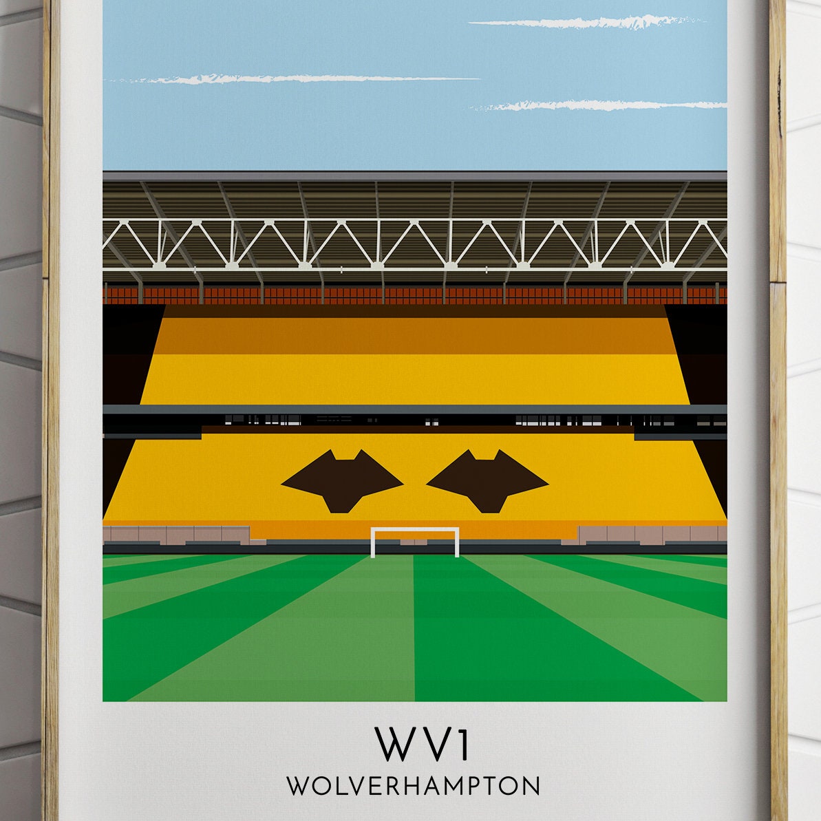 Wolves fc Wolverhampton Stadium Illustrated Print | Etsy