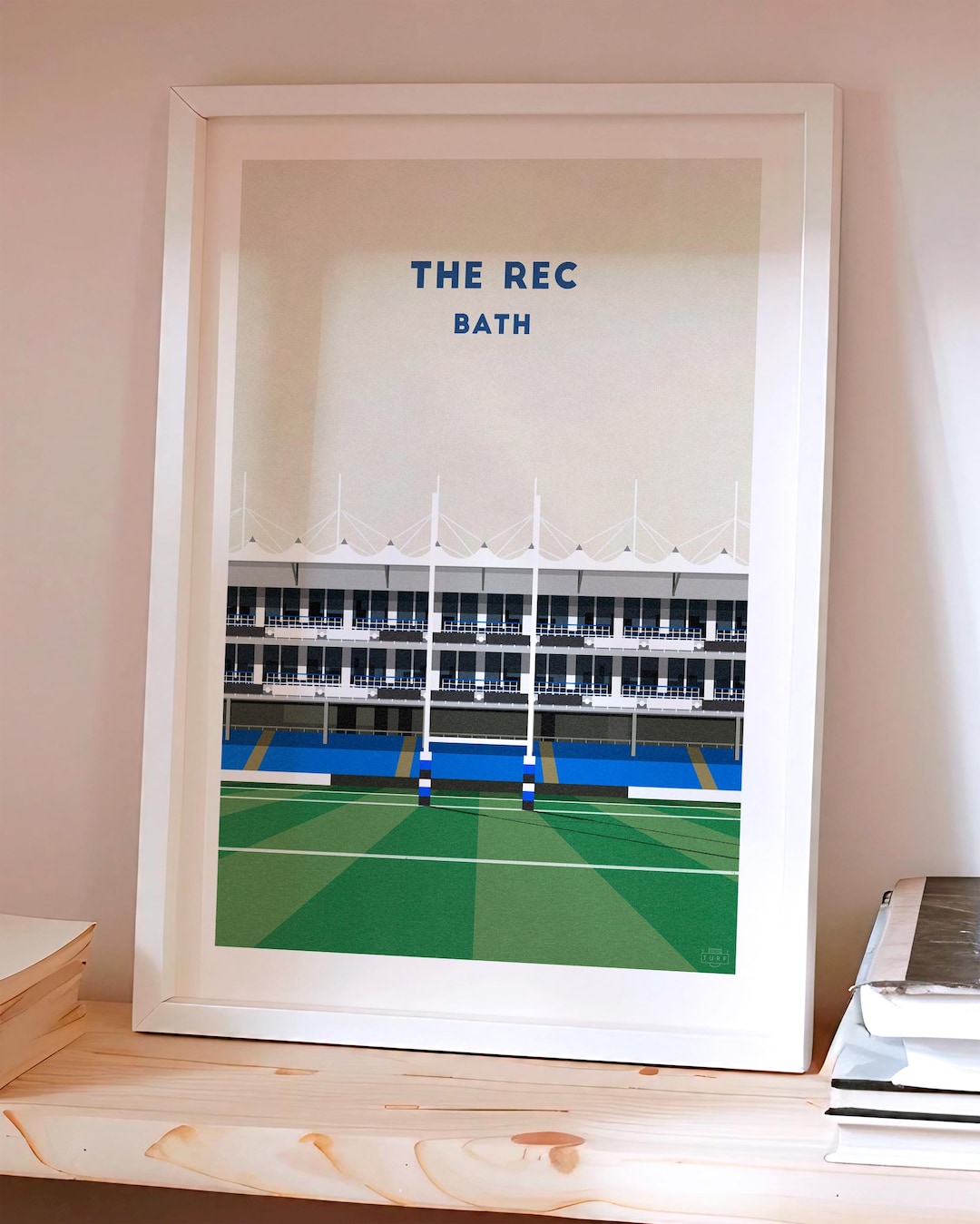 Bath Rugby the Rec Print – Recreation Ground Illustration – Rugby Wall ...