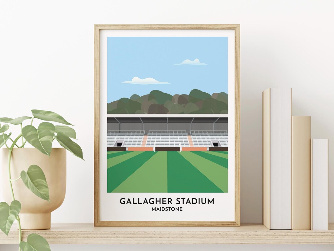 Maidstone United Gallagher Stadium Art Print, James Whatman Way ...