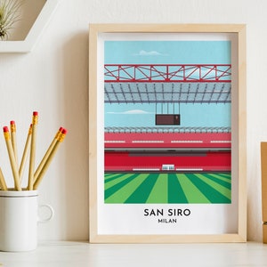 Milan San Siro Gift Print AC Inter Poster Gift for Him Her Contemporary ...