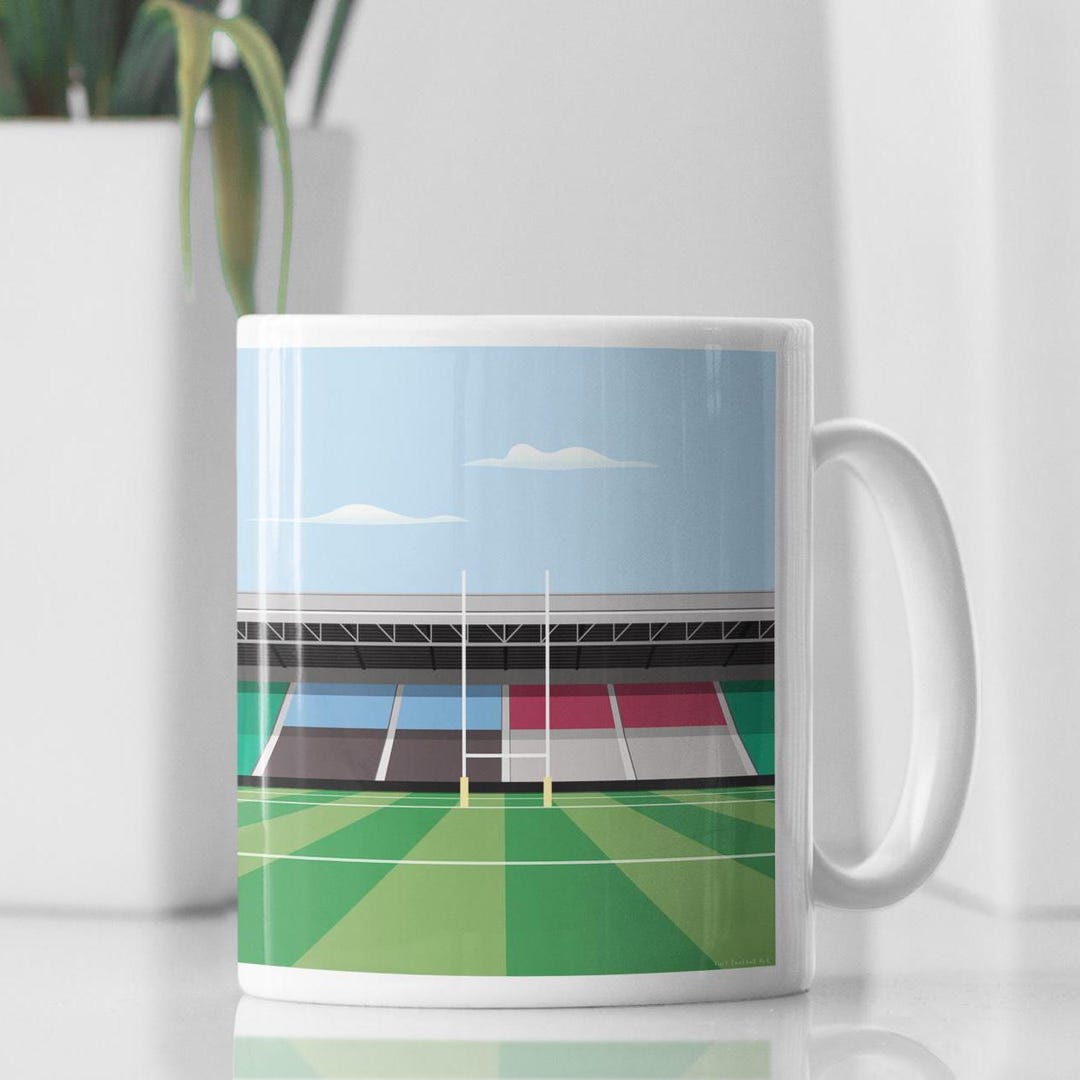 Harlequin FC Rugby Stadium Mug, the Stoop Contemporary Illustrated ...