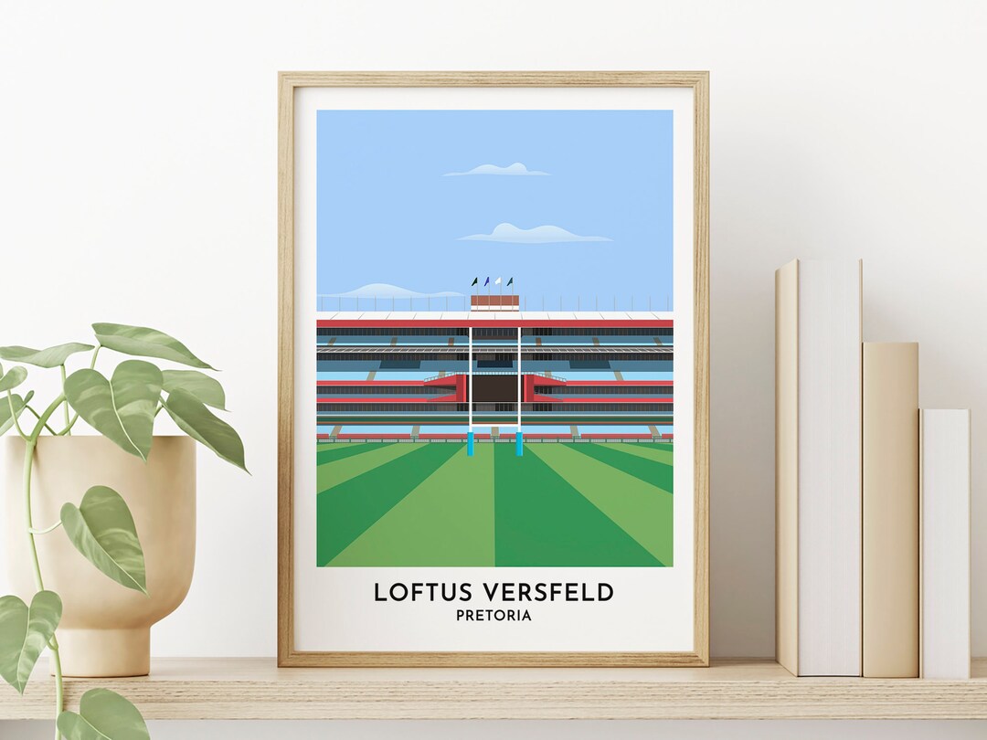 Bulls Rugby Loftus Versfeld Stadium Illustration Pretoria Print South ...