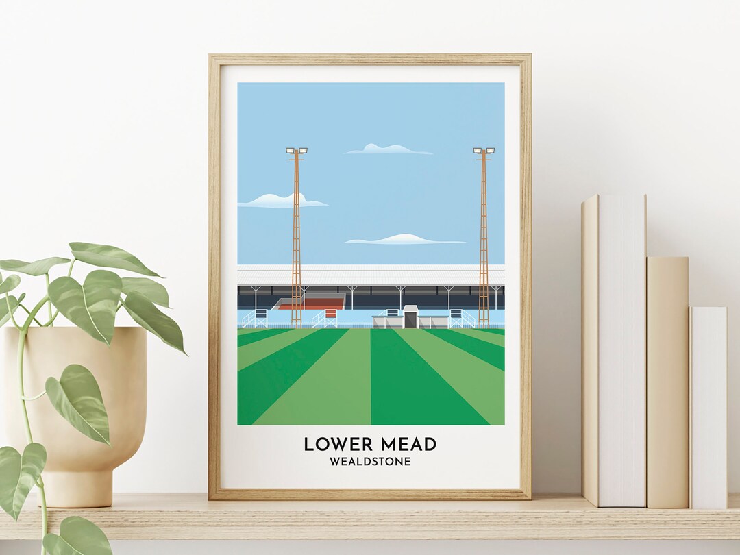 Wealdstone FC - Lower Mead Football Ground Illustrated Print - Football ...
