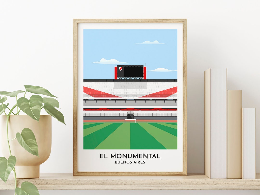 River Plate Football Gift - El Monumental Stadium Art Print - Buenos ...