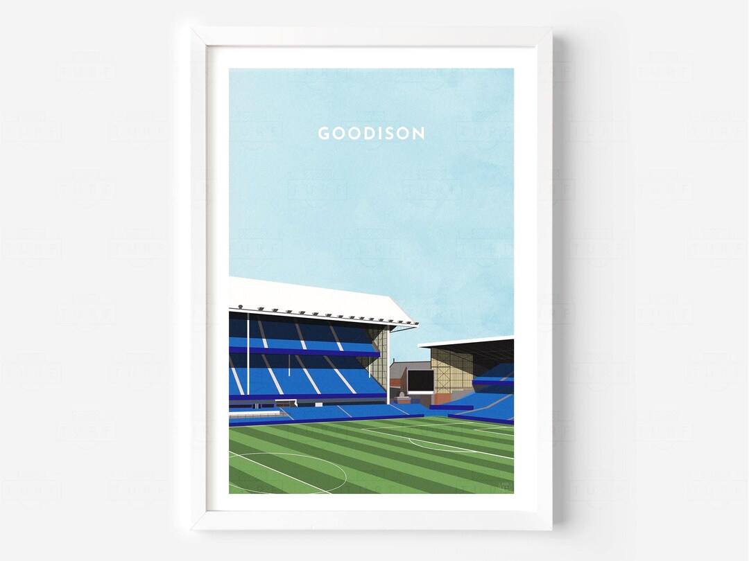 Everton Art Print, Goodison Stadium Contemporary Poster - Etsy