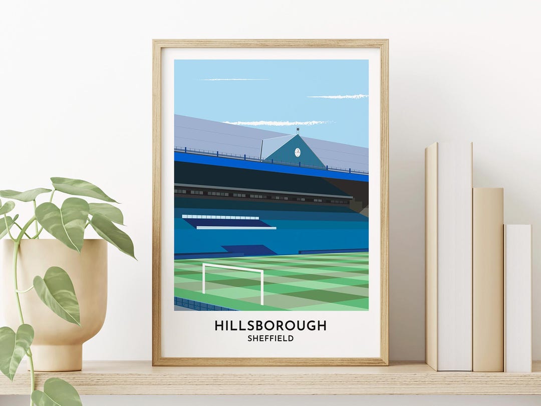 Sheffield Wednesday Gift, Hillsborough Graphic Art Poster, Birthday ...