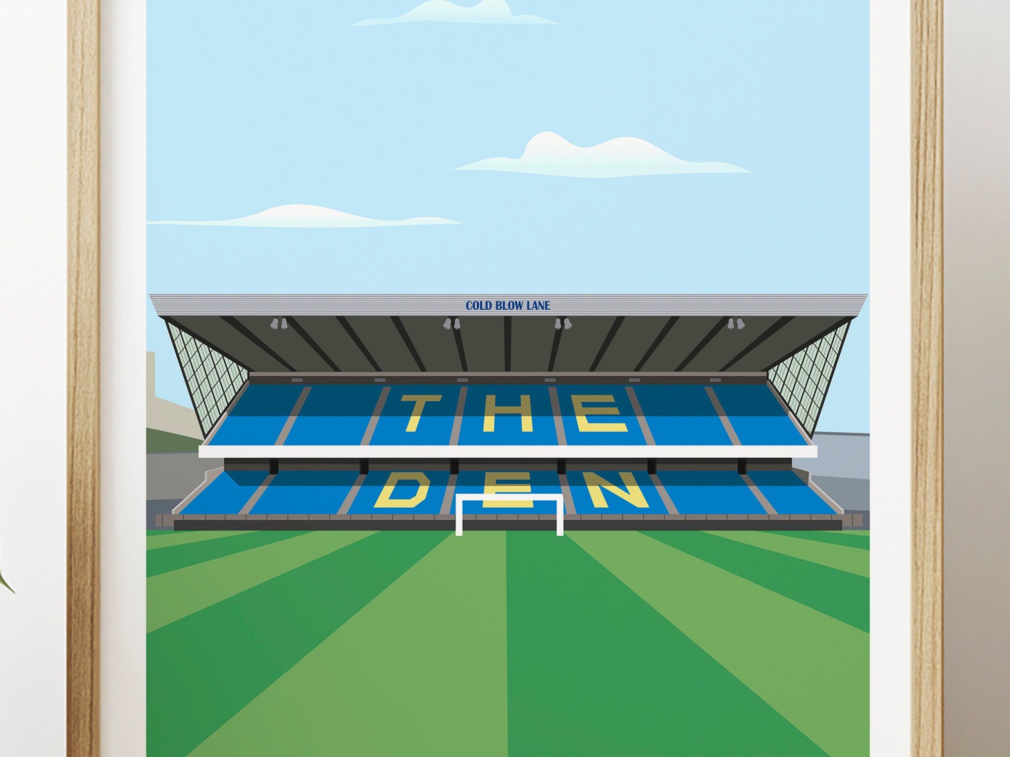 Millwall Football - The Den Illustrated Art Print - South London ...