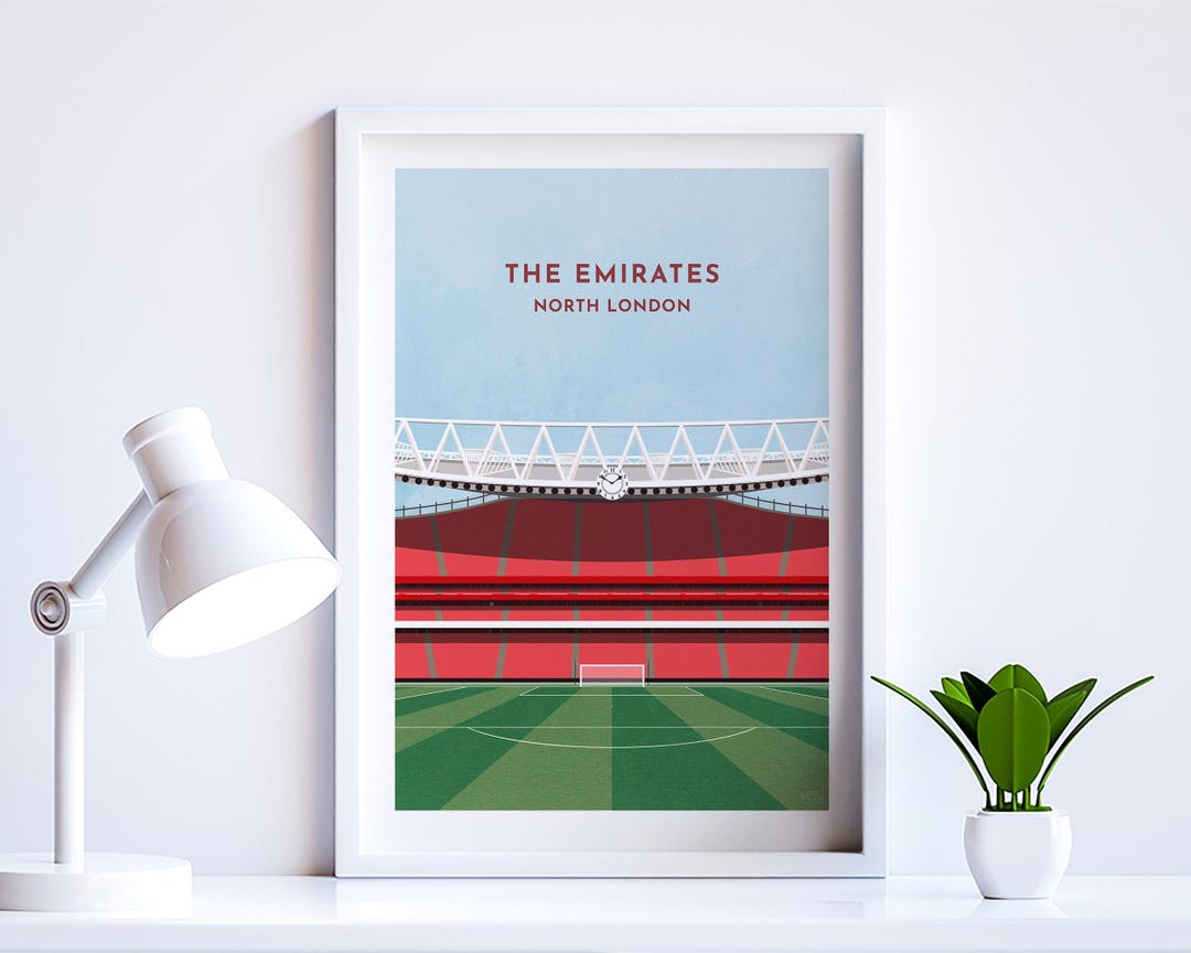 Arsenal Poster - the Emirates Stadium - Contemporary Football Art Gift ...