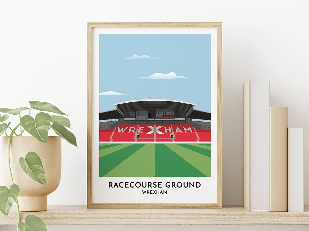 Wrexham Afc Poster Racecourse Ground Print Wrecsam Y Cae Ras Soccer ...