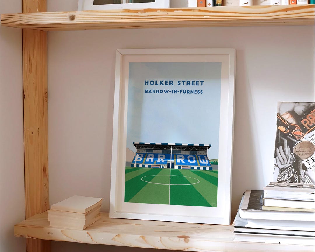 Barrow Holker Street Football Stadium Print - Contemporary Wall Art ...