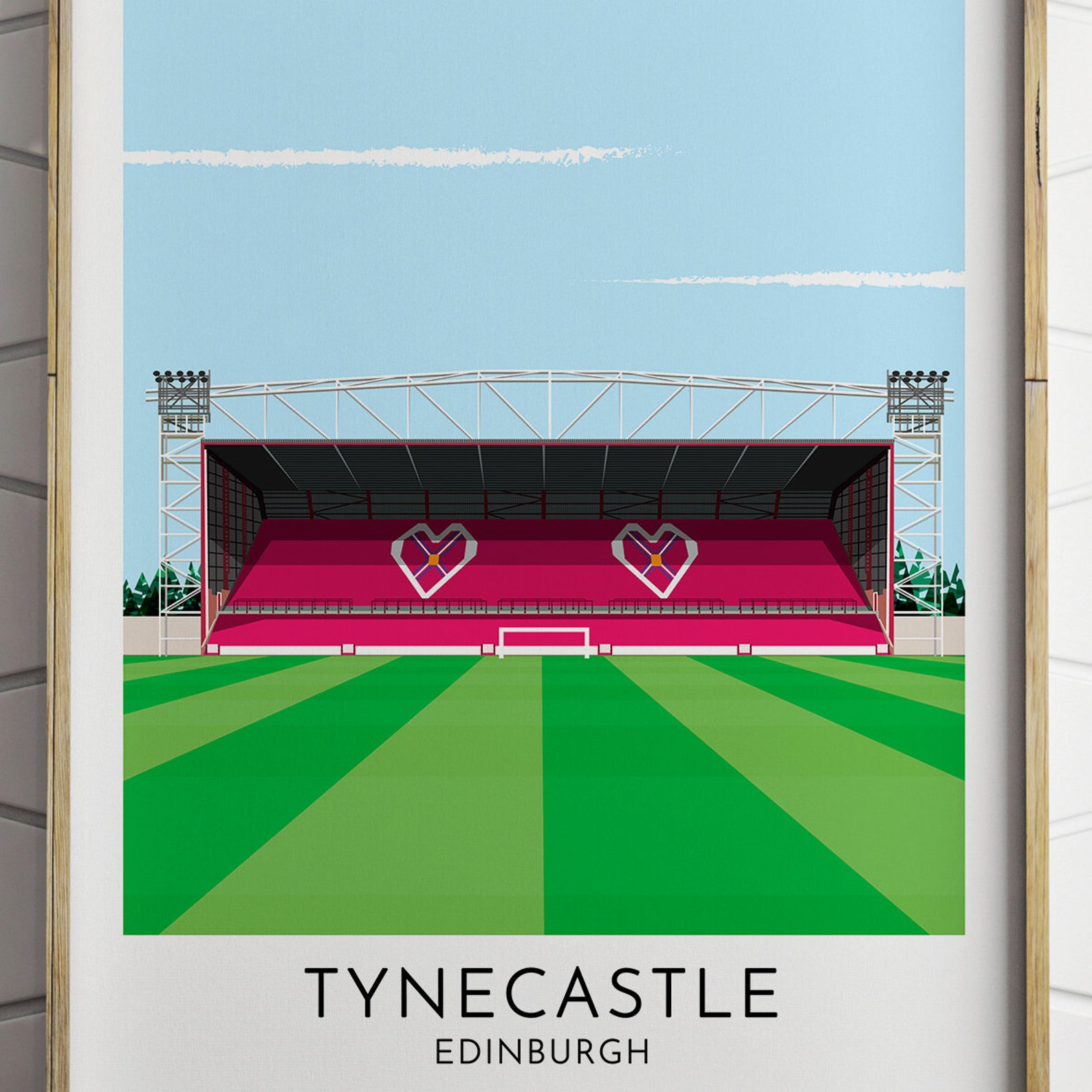 Hearts Fc Midlothian Tynecastle Park Stadium Football - Etsy UK