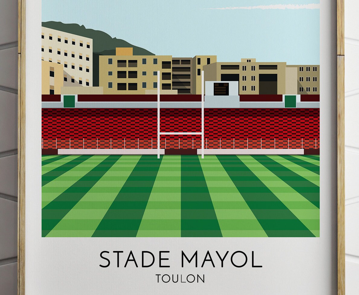 Toulonnais Rugby Stade Mayol Toulon Rugby Contemporary | Etsy