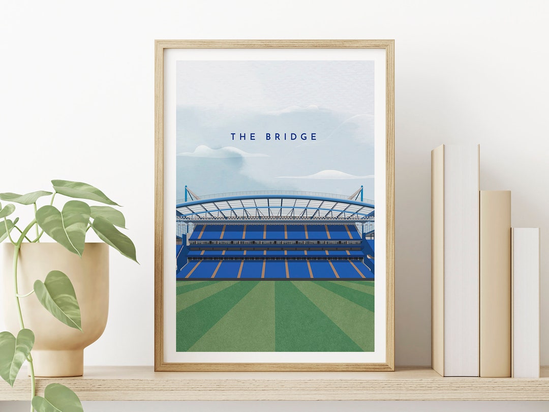 Chelsea Print Gift, the Bridge Poster, West London, Travel Art London ...